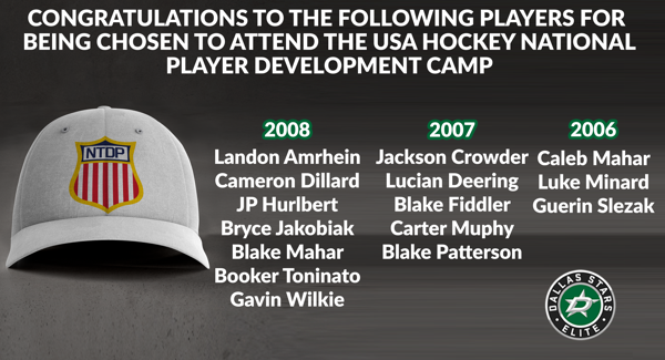 Stars Elite Players Chosen to Attend USAH NTDP