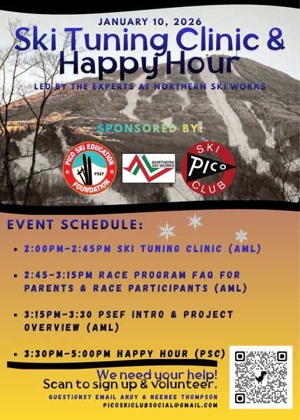 Start Gate Social – Ski Tuning Clinic and Happy Hour This Saturday
