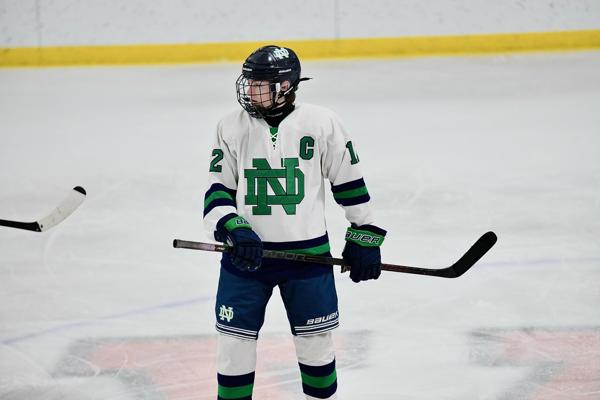 Playing and coaching, Notre Dame captain Caden Hickey continually ...