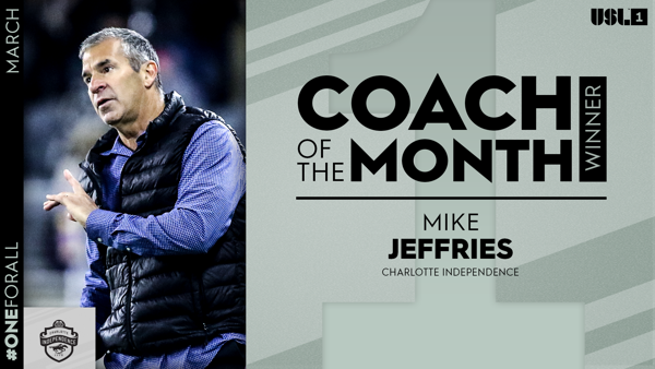 Charlotte's Mike Jeffries Named League One Coach of the Month for March