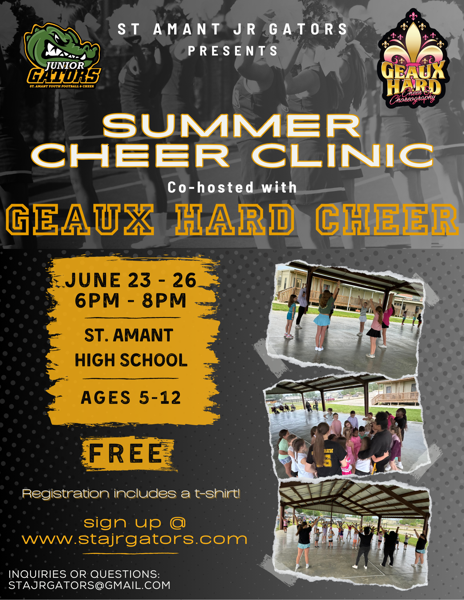 Cheer Clinic co-hosted with Geaux Hard Cheer
