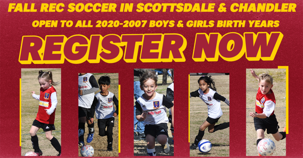 RSL AZ 2023 Fall Rec Soccer Registration NOW OPEN