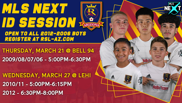 RSL AZ MLS Next Announces ID Sessions