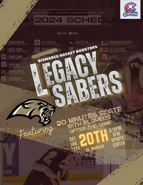 20-Minute Skate after the Legacy Sabers Hockey Game 1.20.24