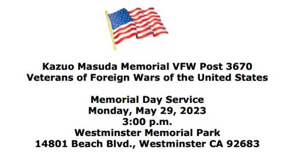 VFW Memorial Day Service
