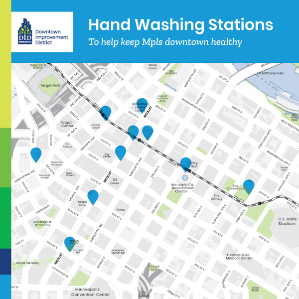 Mpls DID deploys hand washing stations throughout downtown
