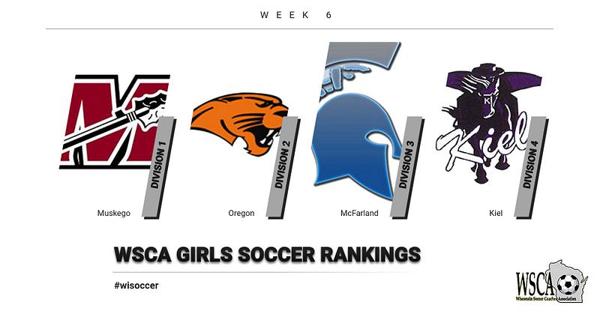 Week 6 WSCA Girls Soccer Rankings
