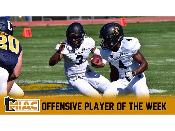 Ricardo Johnson ’14 Twice Named MIAC Football Offensive Player of the Week