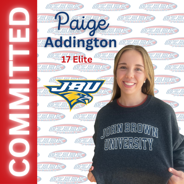 Paige Addington commits to John Brown University