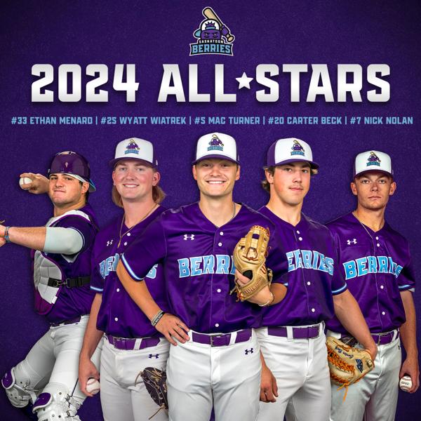 Five Berries Named WCBL All-Stars