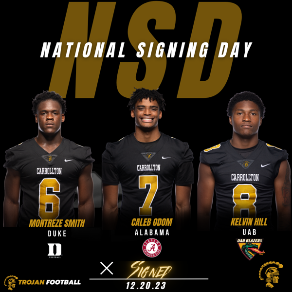 Three Trojans sign to begin early signing period
