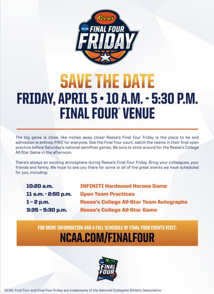 Final Four Friday offers open team practices and more