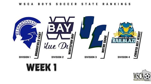 Week 1 WSCA Boys Soccer State Rankings