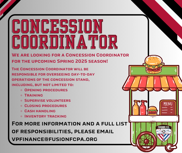 Now Hiring - Concession Manager