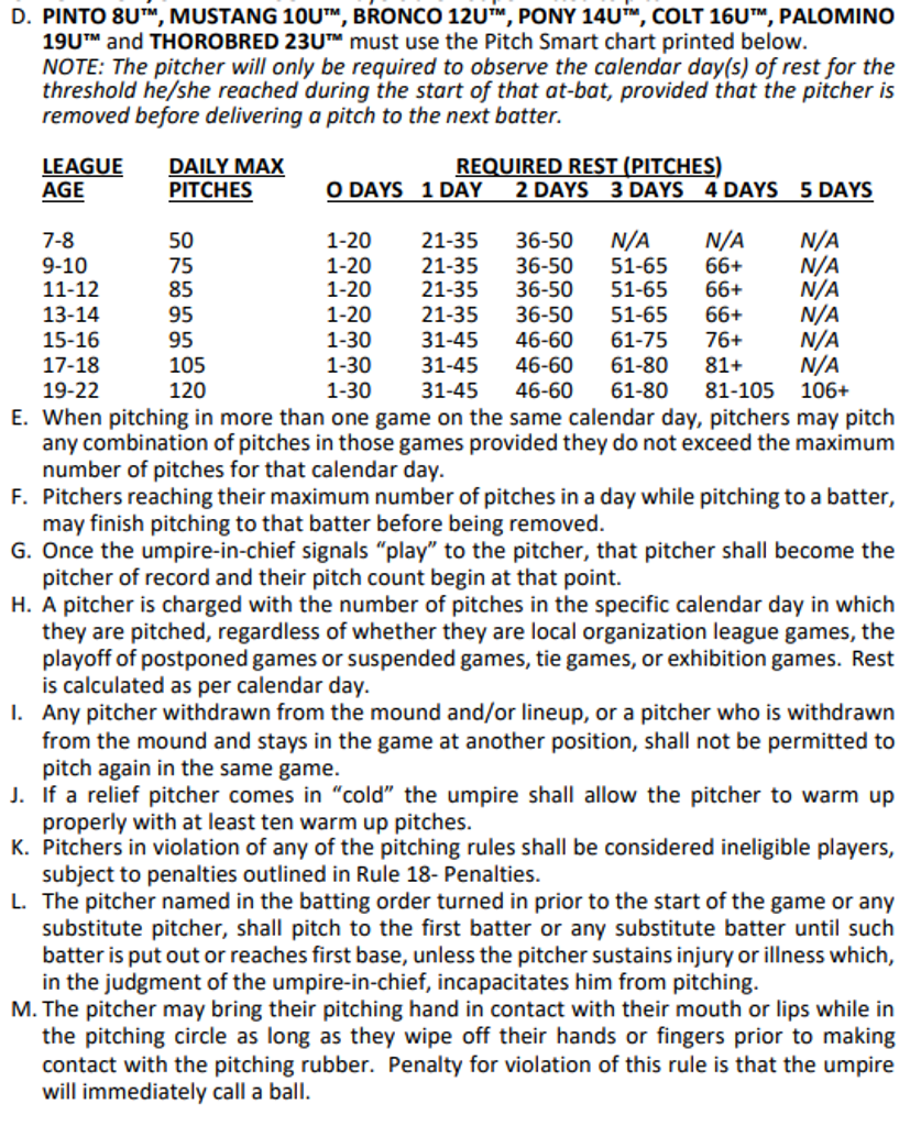 Tuscarawas County Pony League Mustang Division