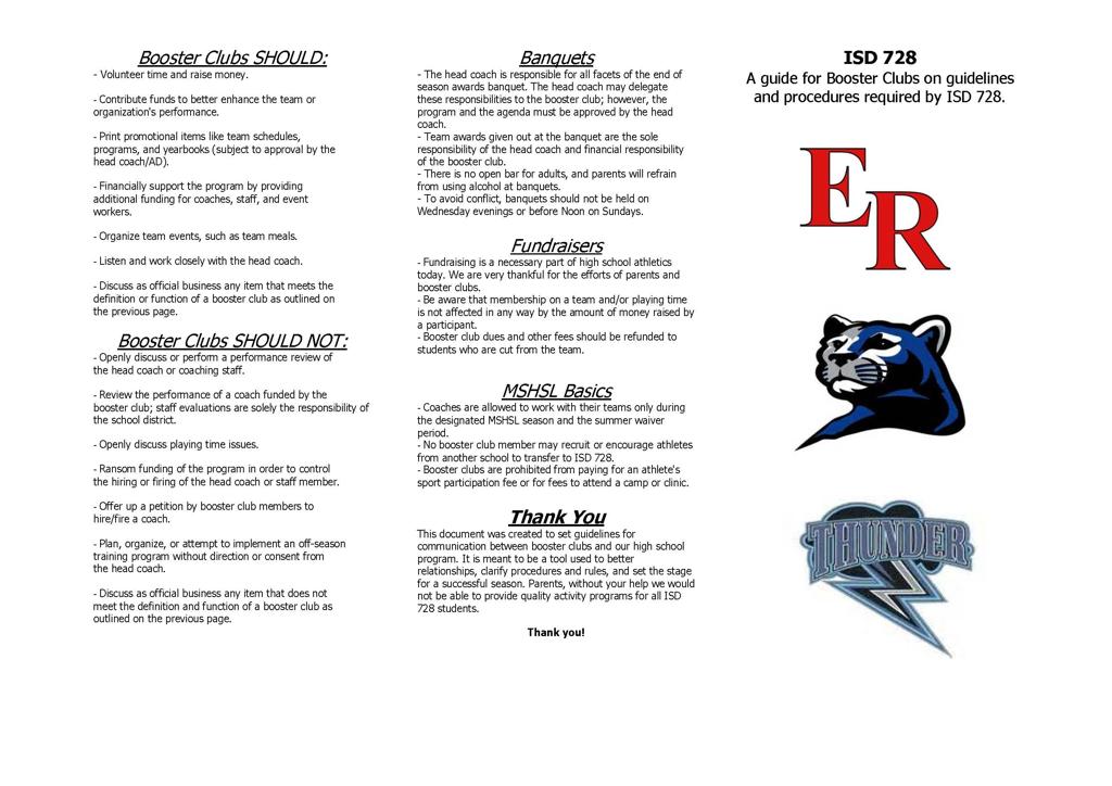 Booster Club Information