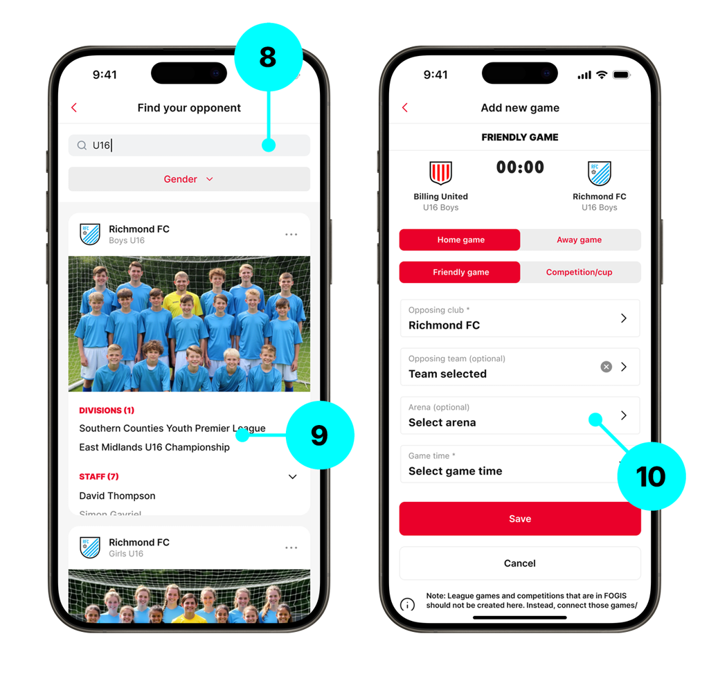 Creating a Training Match