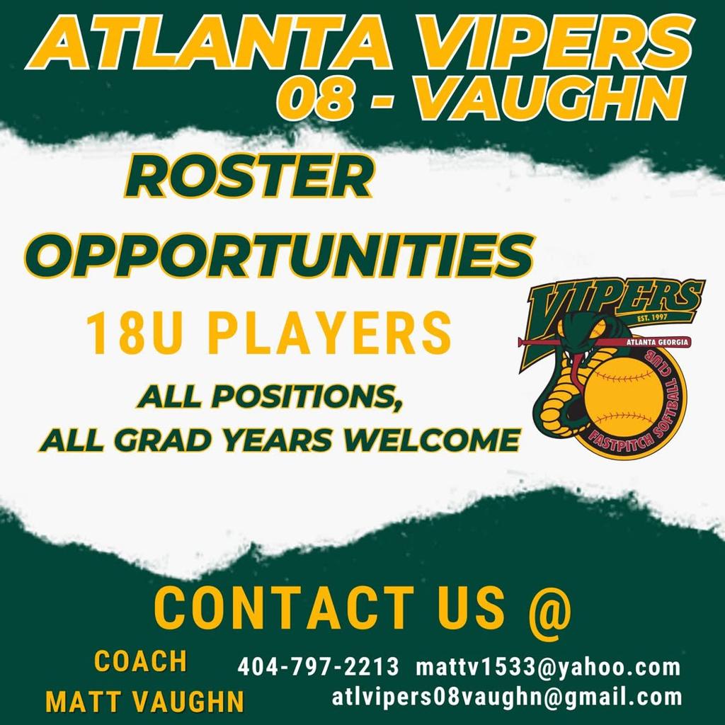 Atlanta Vipers Fastpitch Softball Tryouts