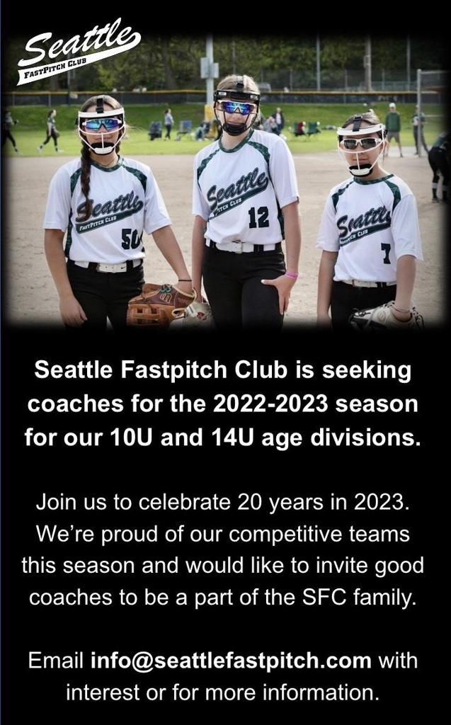 Coaches Wanted for the 2022-2023 Season