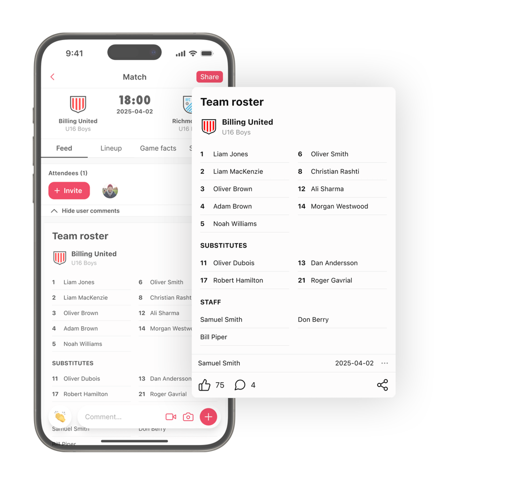 Game Rosters - MySoccer