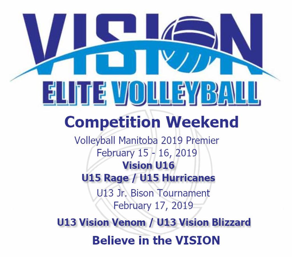 Vision Elite Volleyball Club Competition Weekend!