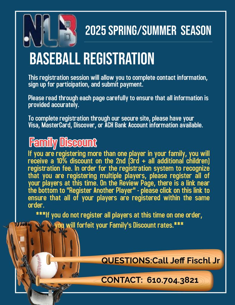 NLB Mid Atlantic 2025 Spring/Summer Player Registration - Sign-Up ...