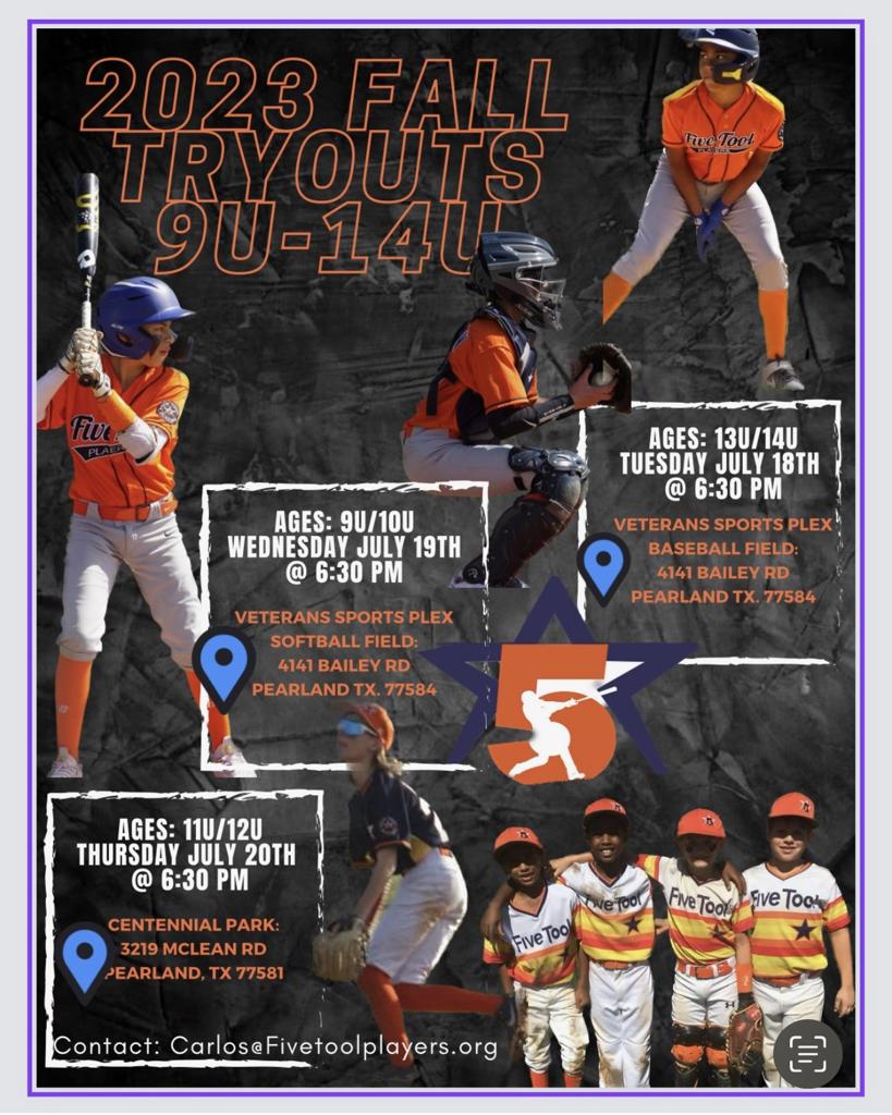 Five Tool Players Tryouts
