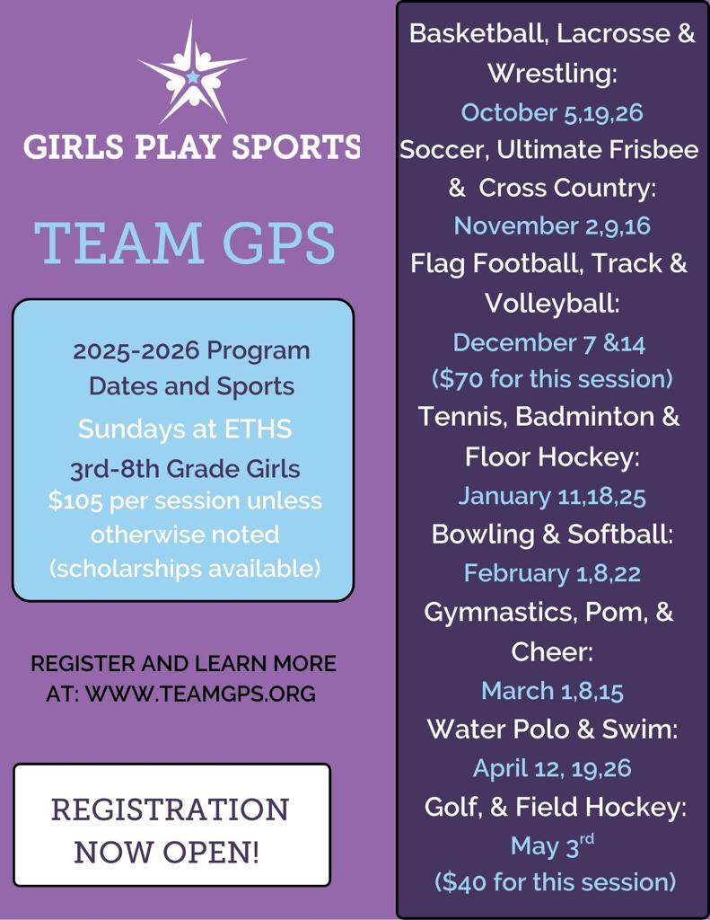 Welcome to the Team GPS 2025-2026 Registration | TeamGPS 2025-2026 | Girls Play Sports, Inc.