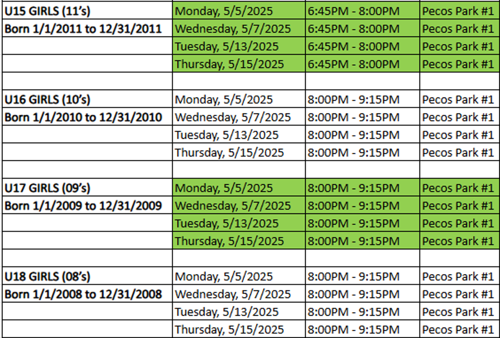 SE Competitive Tryouts