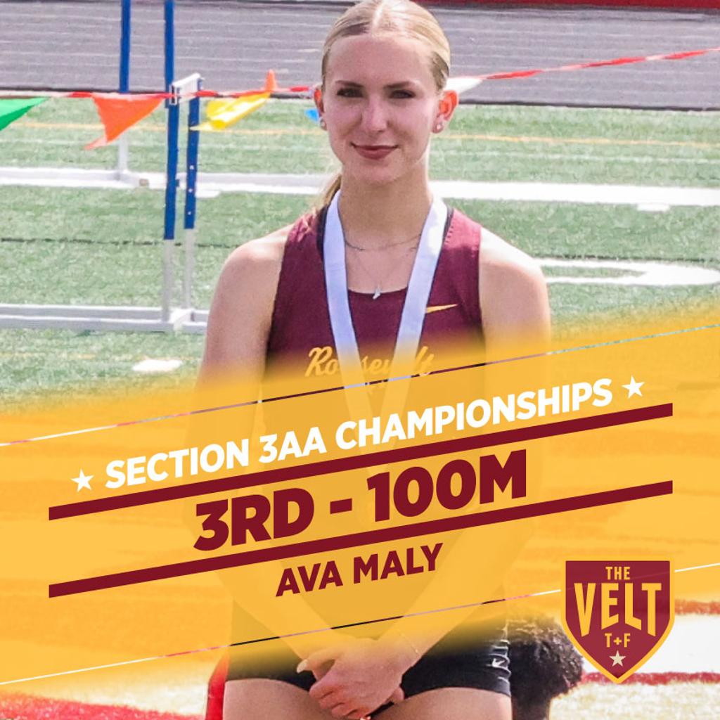 Ava Maly Takes 3rd in 100M & 200M at Section 3AA Championships