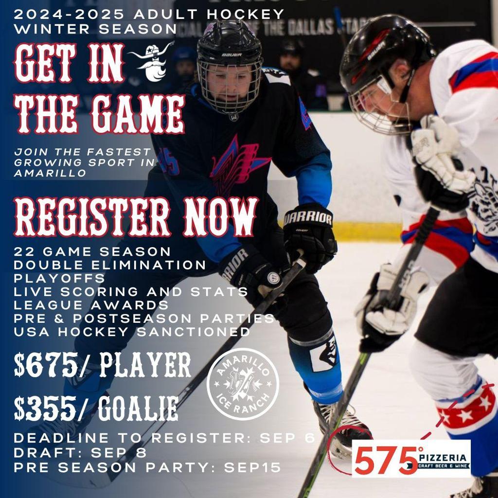 Welcome | 2024-2025 Fall/ Winter Adult Hockey Season | Amarillo Hockey ...