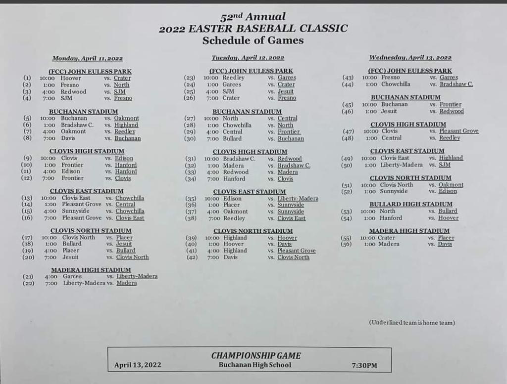 Schedule