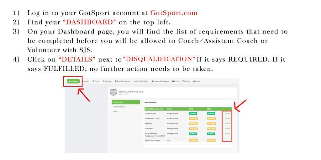 Disqualification Form
