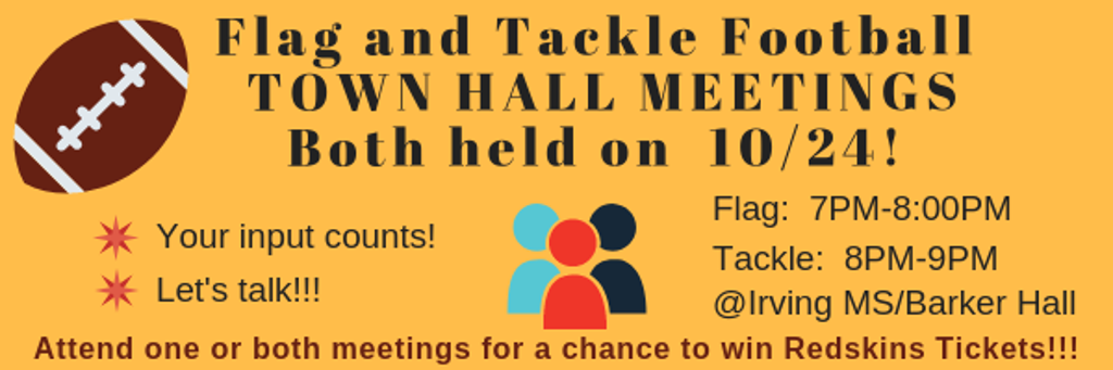 Flag and Tackle Football Town Hall Meetings