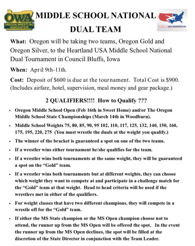 Oregon Middle School Open