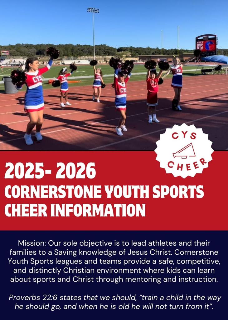 Welcome | CYS SHOW TEAM CHEER 2025 | Cornerstone Youth Sports