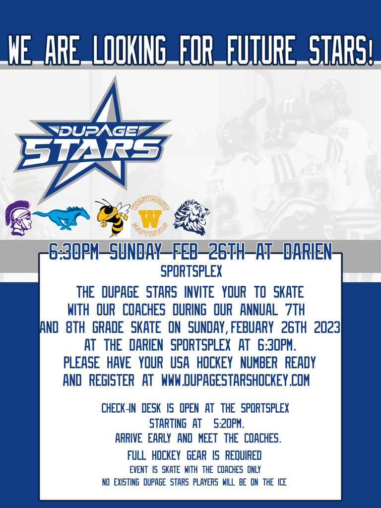 DuPage Stars 7th & 8th Grade Skate
