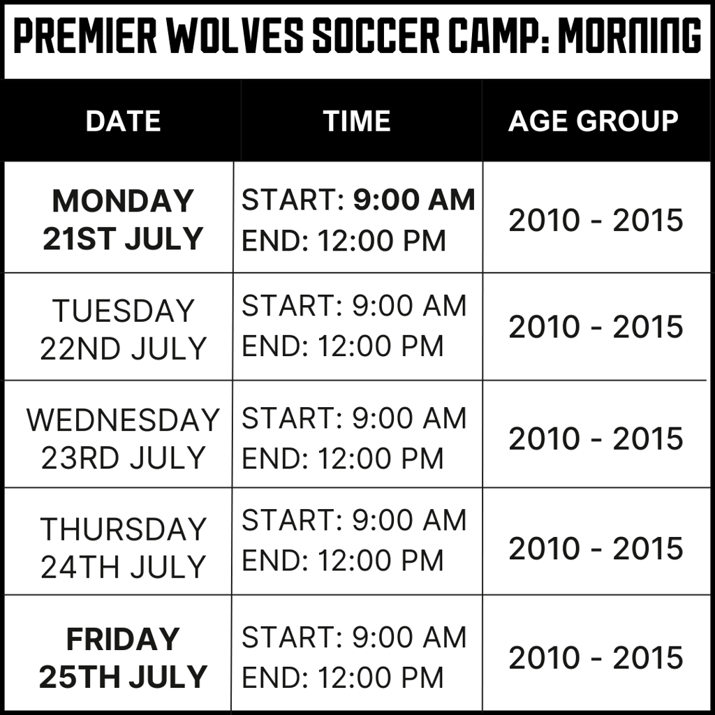 Welcome | Summer Soccer Camps 2025 - Houston Wolves S.C. | Houston ...