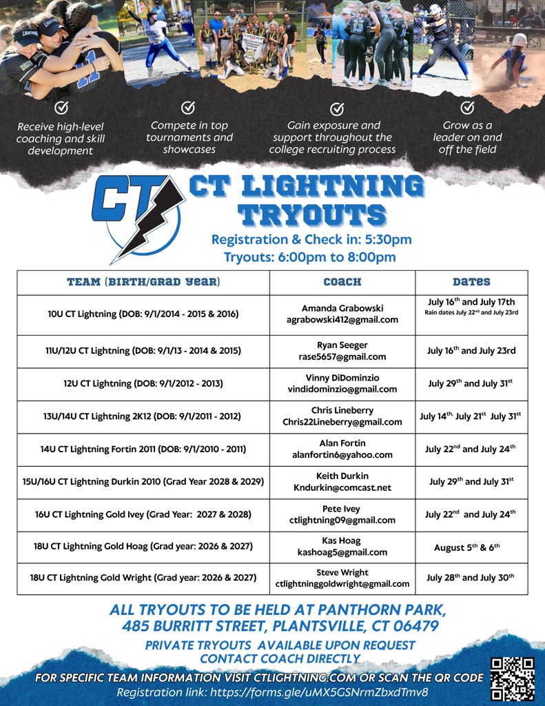 CT Lightning Tryouts