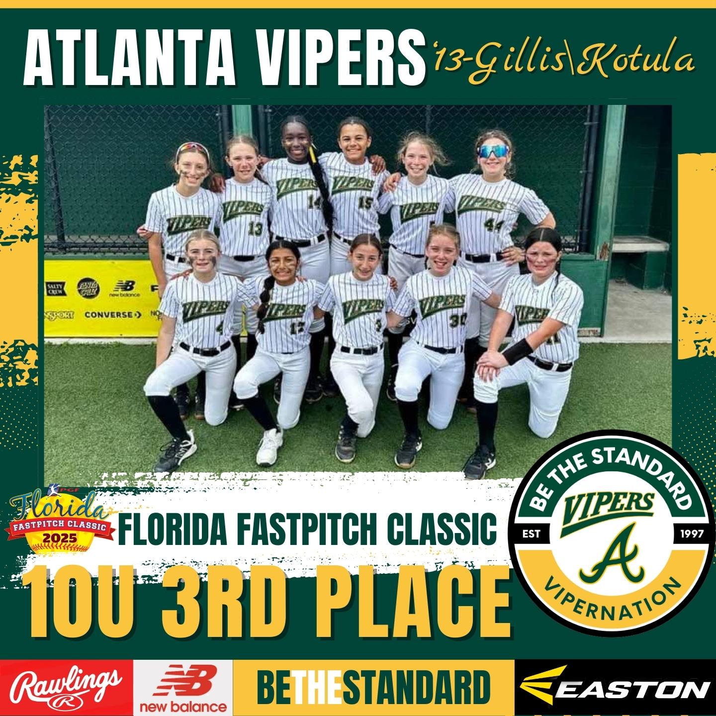 Vipers Kick Off Their Season at the PGF Florida Fastpitch Classic