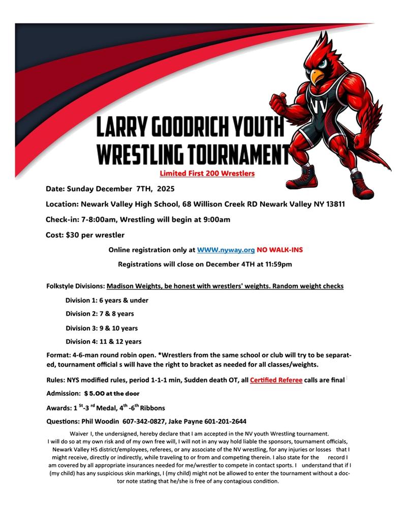 2025 Larry Goodrich Youth Wrestling Tournament