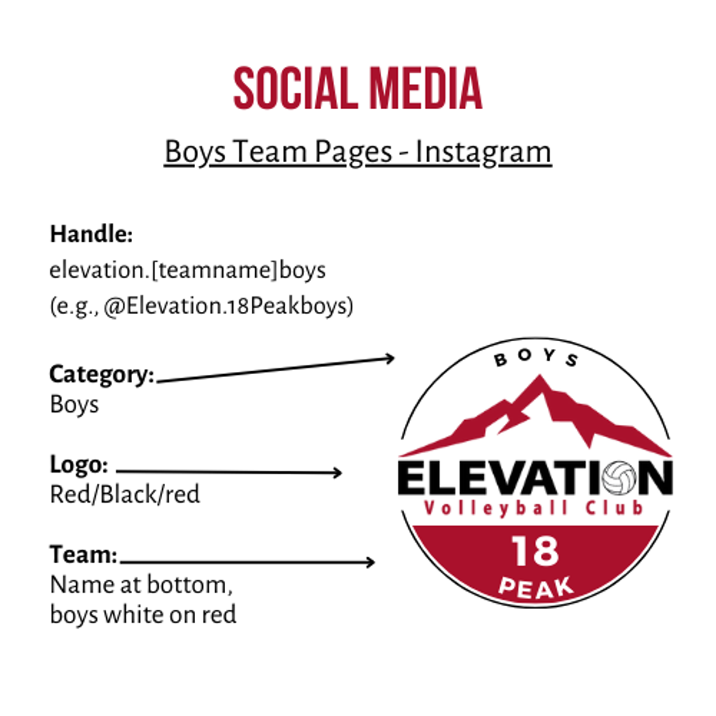 Social Media Guide & Boys Team Logos