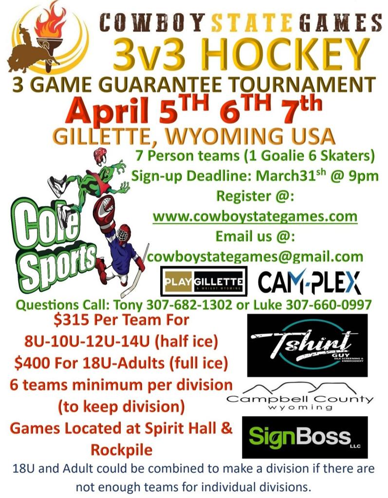 Gillette Cowboy State Games 3v3 Tournament