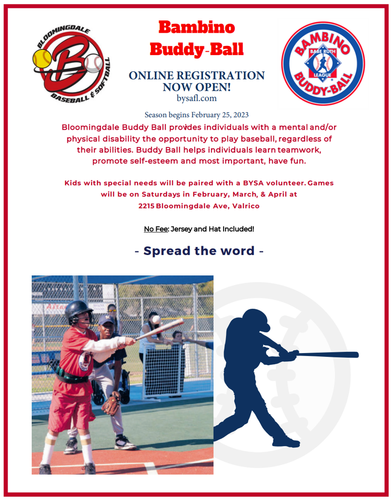 Bambino Buddy-Ball Registration Now Open
