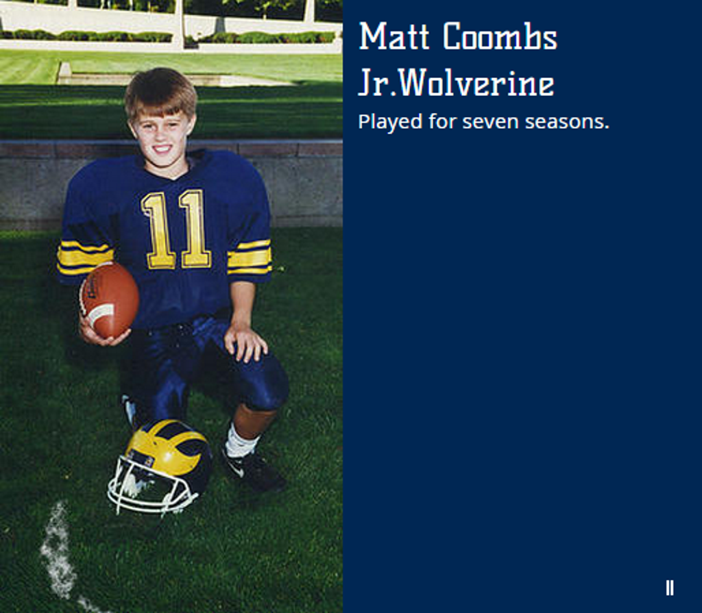 Matt Combs | Photos | Wolverine Jr. Football