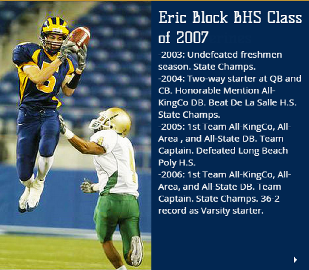 Eric Block | Photos | Wolverine Jr. Football