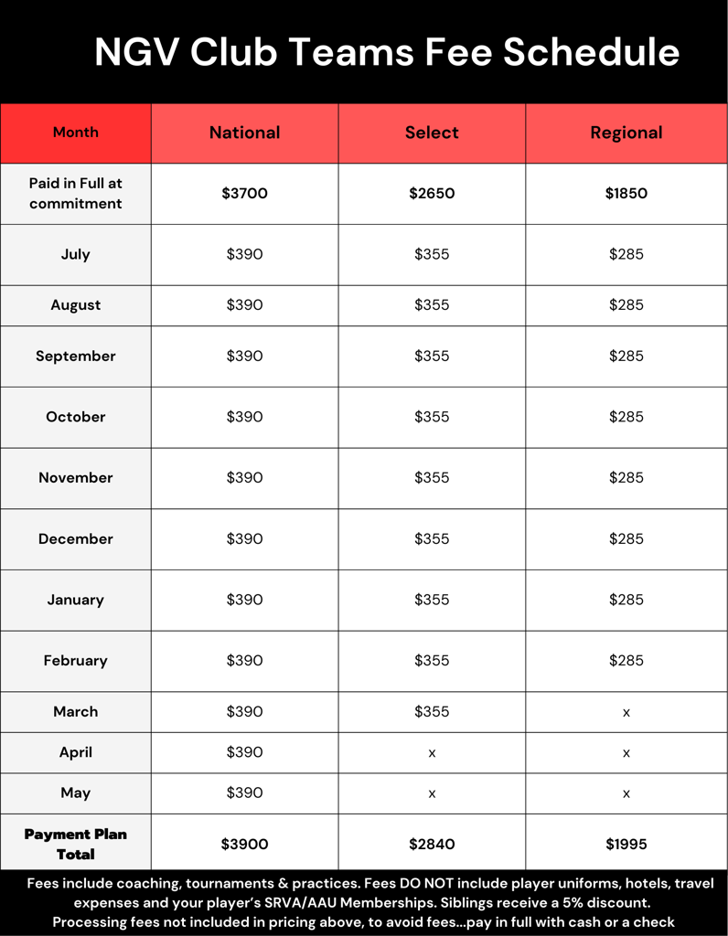 2025-2026 Club Season Info