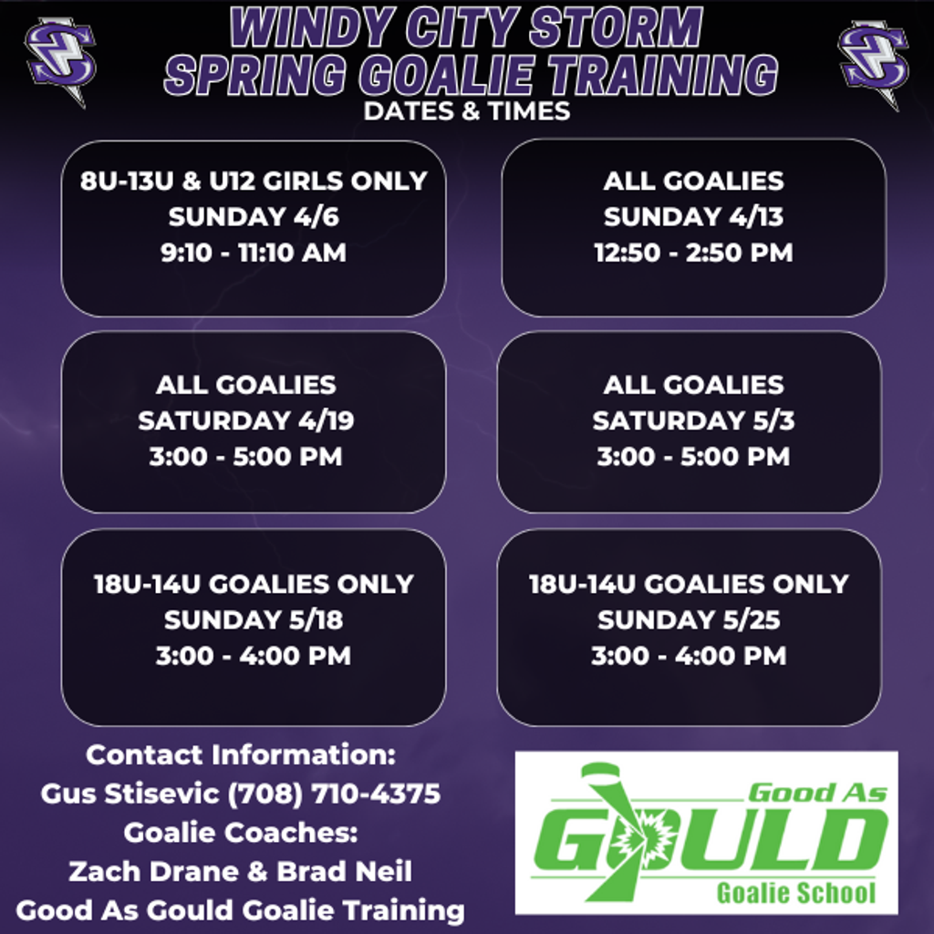WCS Spring Program | 2025 Storm Spring Program | Windy City Storm