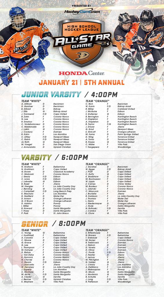 5th Annual All-Star Game Lineups Announced