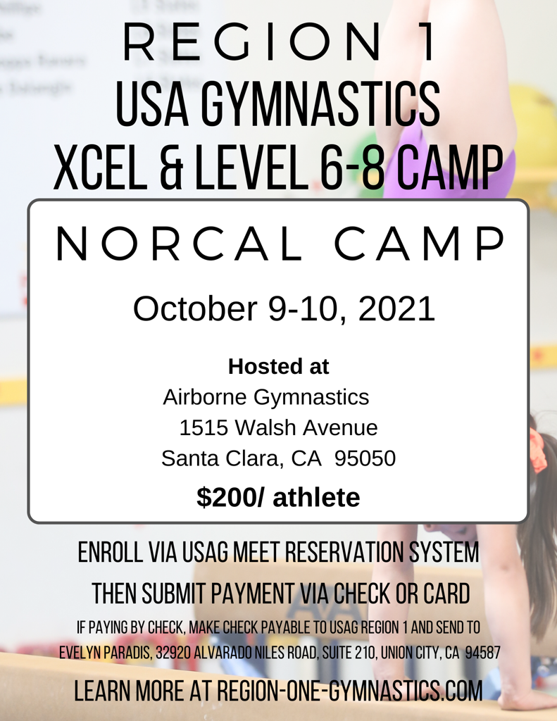 2021 NorCal Xcel & L6-8 Training Camp - Registration Open
